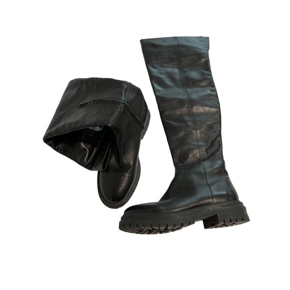 Seed Heritage | Shoes | Seed Heritage Leather Knee High Boots In Black ...